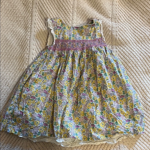 Mini Boden | Dresses | Mini Boden Floral Dress With Yellow And Purple ...